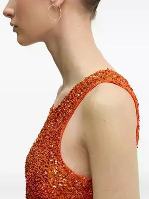 NEVER FULLY DRESSED Sequin Sleeveless Top