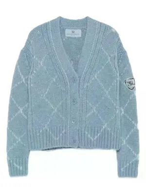 Ermanno Scervino Diamond-pattern V-neck Cardigan