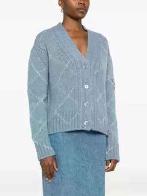 Ermanno Scervino Diamond-pattern V-neck Cardigan