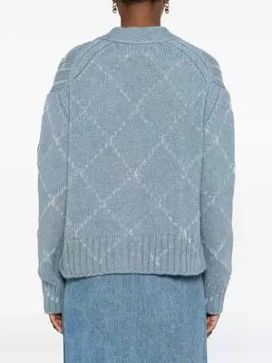 Ermanno Scervino Diamond-pattern V-neck Cardigan