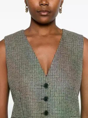 P.a.r.o.s.h Checked Pattern Buttoned Waistcoat