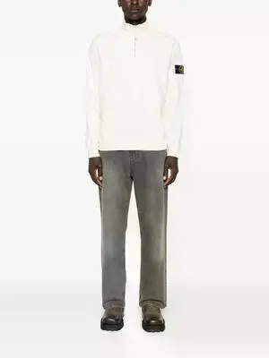 Stone Island Half-zip Logo-patch Sweatshirt