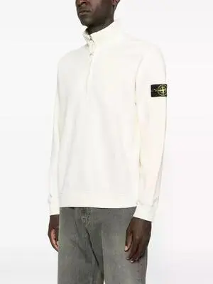 Stone Island Half-zip Logo-patch Sweatshirt