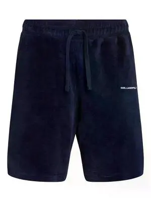Karl Lagerfeld Logo-embroidered Shorts - Blue