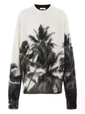 FERRAGAMO Palm-tree Print Sweatshirt