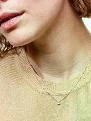 WE BY WHITEBIRD 18k Gold Diamond Pear Necklace