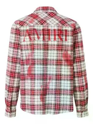 Amiri Checked Spray-painted Shirt