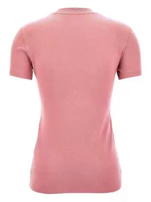Versace Floral-embellished T-shirt - Pink