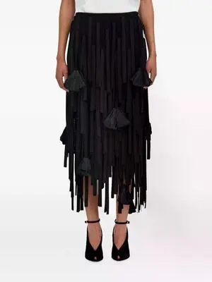 FERRAGAMO Tassel-embellished Mesh Skirt