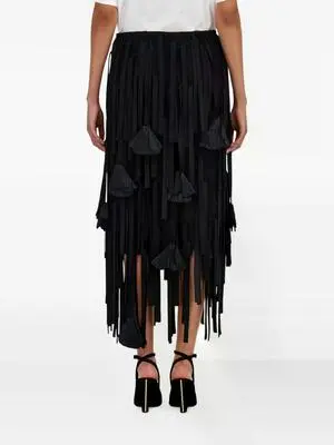 FERRAGAMO Tassel-embellished Mesh Skirt