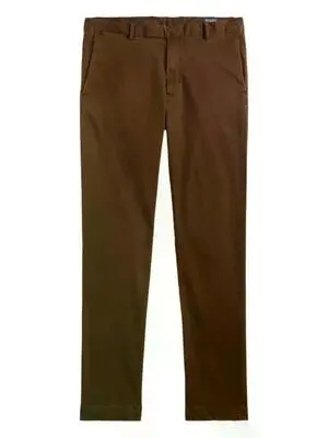 Polo Ralph Lauren Flat-front Cotton Trousers - Brown