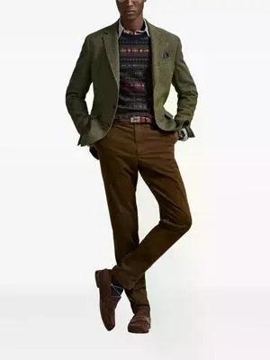 Polo Ralph Lauren Flat-front Cotton Trousers - Brown