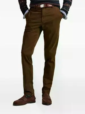 Polo Ralph Lauren Flat-front Cotton Trousers - Brown
