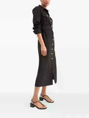Veronica Beard Button-front Shirt Dress With Belt
