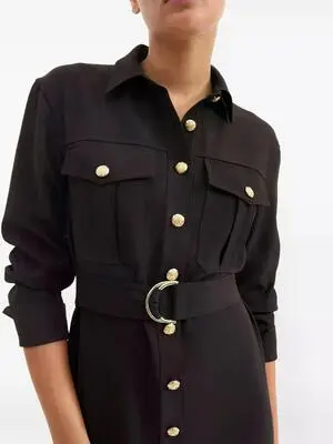Veronica Beard Button-front Shirt Dress With Belt