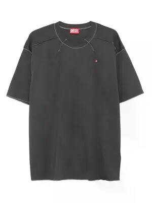 DIESEL® Stitch Cotton T-shirt - Grey