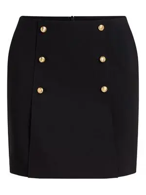 Karl Lagerfeld Button Detailed Mini Skirt - Black