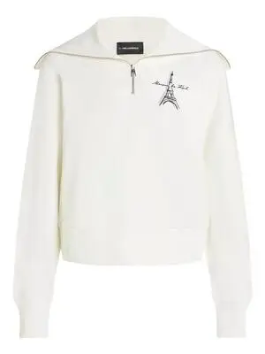 Karl Lagerfeld Eiffel Tower Half-zip Sweatshirt