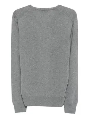 FAY V-neck Wool Sweater - Grey