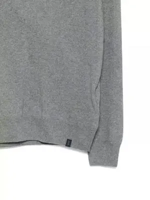 FAY V-neck Wool Sweater - Grey