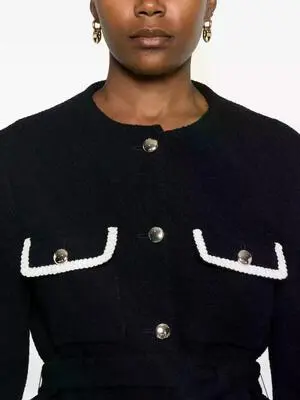 Maje Belted Tweed Jacket