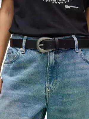 Karl Lagerfeld Metal-tip Leather Belt