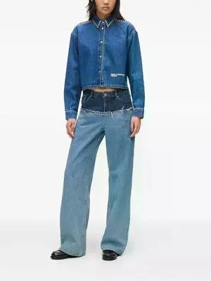 Karl Lagerfeld Studded High-rise Jeans