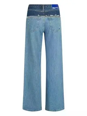 Karl Lagerfeld Studded High-rise Jeans