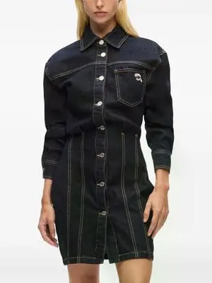 Karl Lagerfeld Logo-patch Denim Shirt Dress