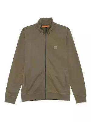 BOSS Zip-neck Sweatshirt With Logo - Green