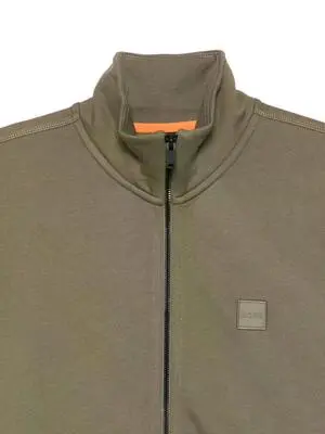 BOSS Zip-neck Sweatshirt With Logo - Green