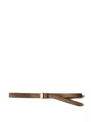 Veronica Beard Suede Buckle Belt Brown