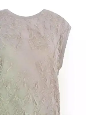 Lorena Antoniazzi Frayed Knit Vest - Neutrals