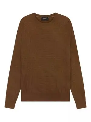 BOSS Textured Crew-neck Sweater