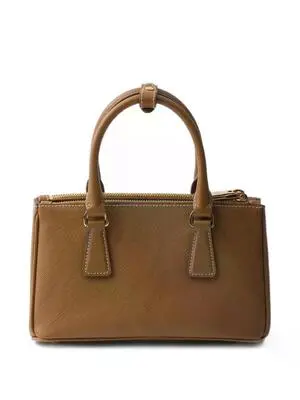 Prada Mini Galleria Saffiano-leather Tote - Brown