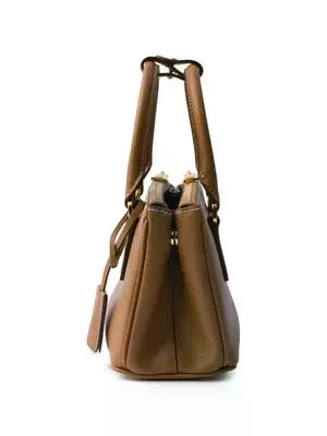 Prada Mini Galleria Saffiano-leather Tote - Brown