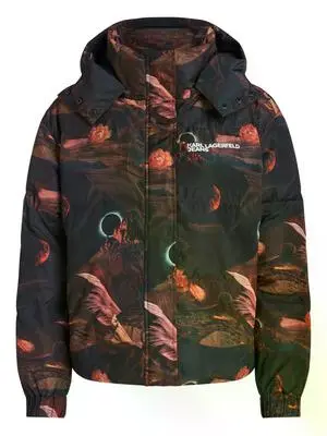 Karl Lagerfeld All-over Graphic-print Puffer Jacket