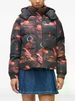 Karl Lagerfeld All-over Graphic-print Puffer Jacket