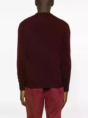 Alpha Studio Crew-neck Wool Sweater - Red
