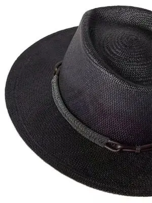 Brunello Cucinelli Monili-bead Straw Fedora Hat