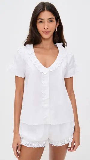 Posse Ezra Cotton Eyelet Blouse