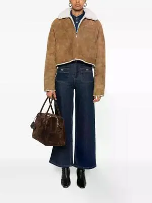 Maje Shearling-collared Jacket