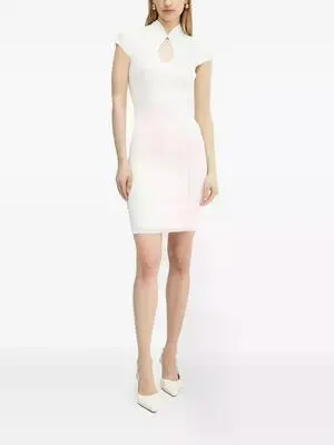 Guess Ribbed Keyhole-neck Mini Dress