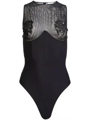 FLEUR DU MAL Embellished Cup Bodysuit