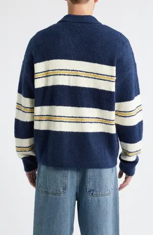 Bp. Stripe Oversized Polo Sweater - Navy Chad Stripe