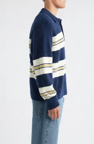 Bp. Stripe Oversized Polo Sweater - Navy Chad Stripe