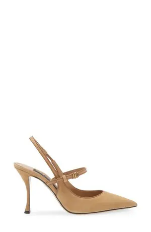 Dolce & Gabbana Pointed Toe Slingback Pump - 8s727 Beige/cammello