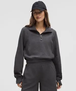 Women's half zip sweatshirts with thumbholes
