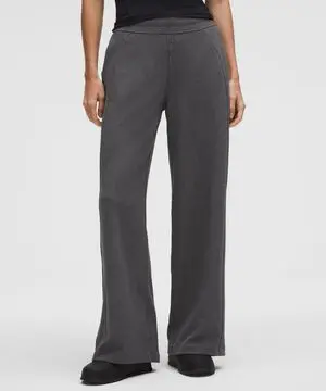 Lululemon Scuba Mid-rise Wide-leg Pant - Heathered Graphite Grey