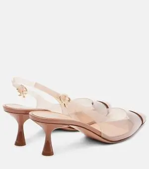 GIANVITO ROSSI Diana 55 Slingback Pumps - Transparent